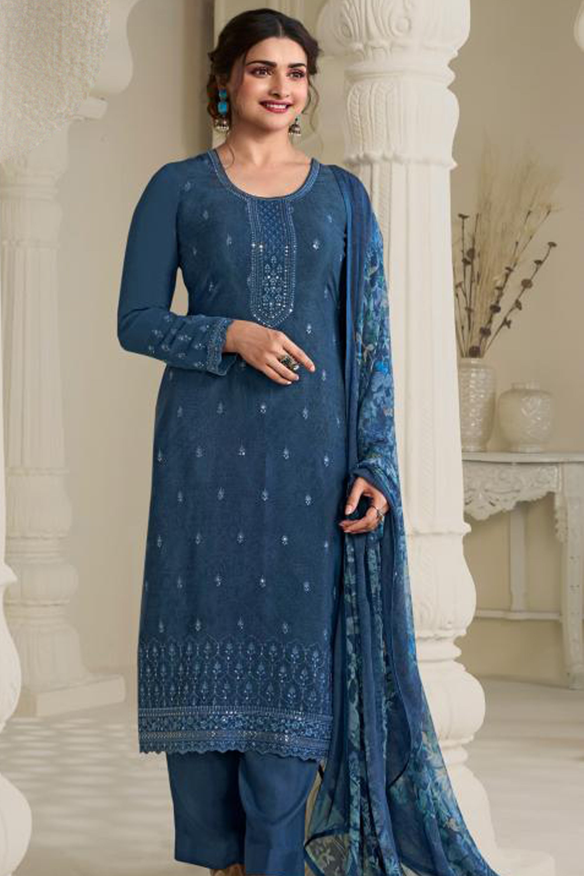 Eid Special Indian Pakistani Designer Salwar Kameez With Georgette Fab ...